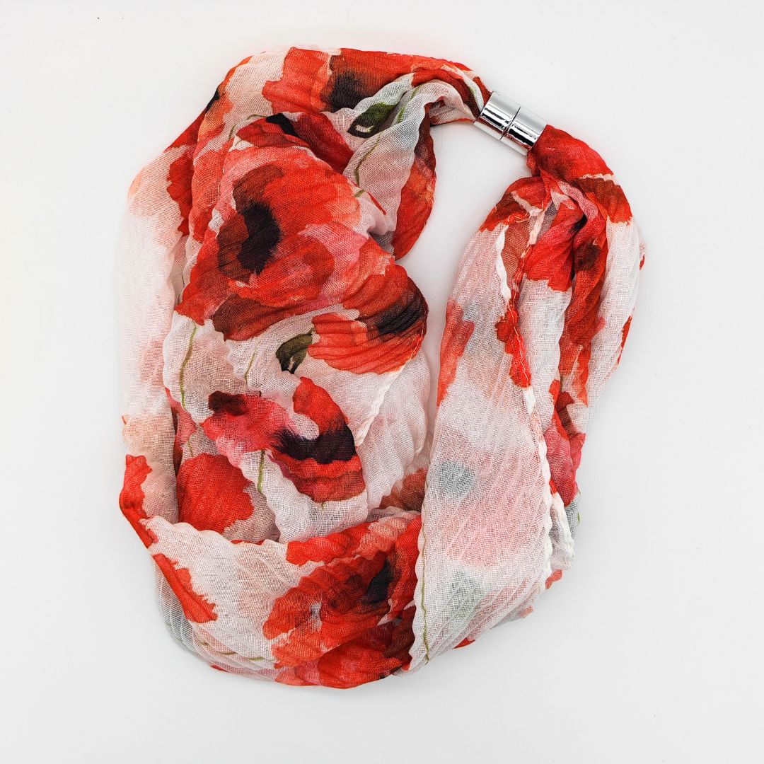 Magnetic Poppy Print Scarf – The REME Shop