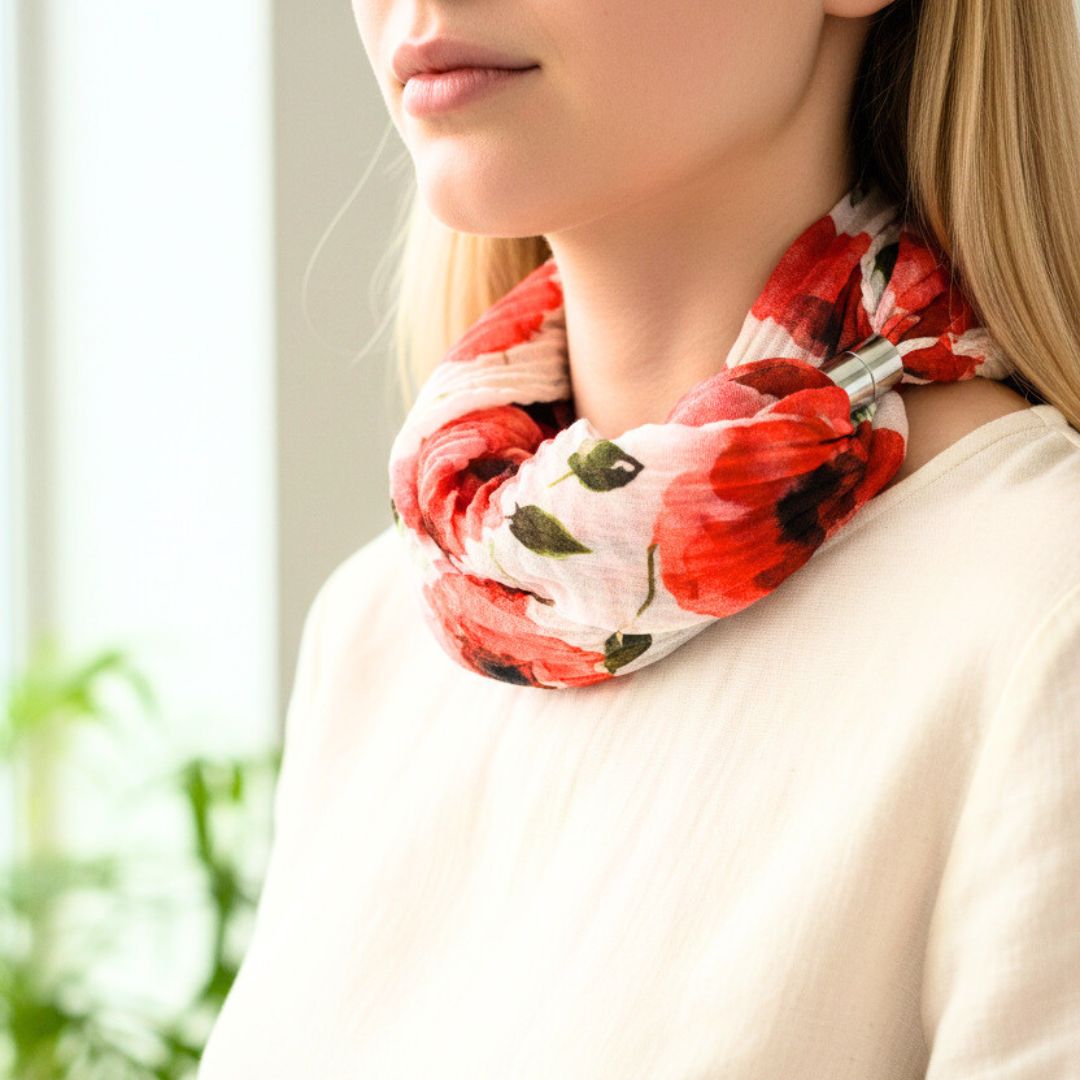 Magnetic Poppy Print Scarf – The REME Shop